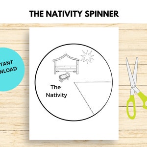 Christmas Nativity Spinner, Christmas Nativity Bible Story, Sunday ...