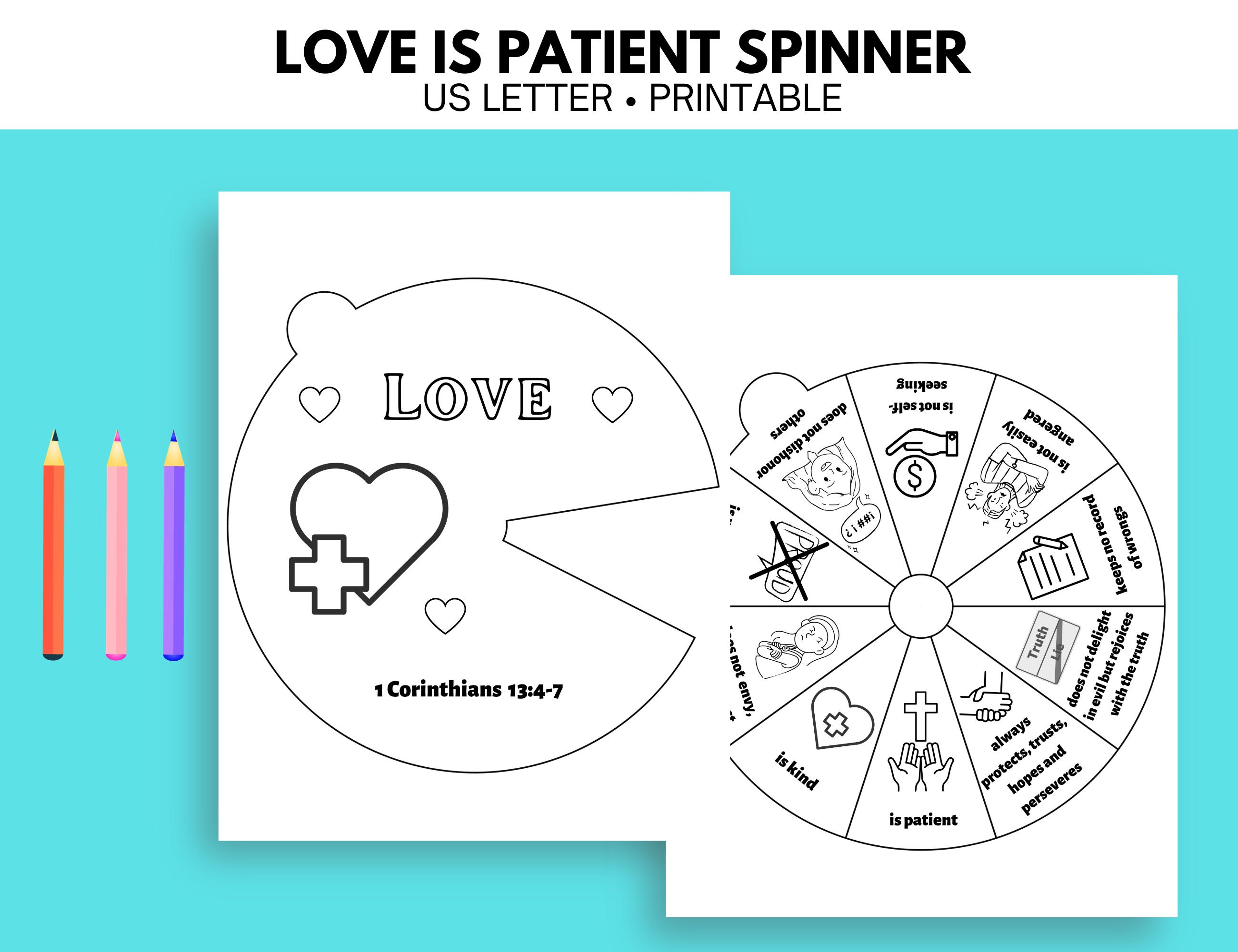 Love is Patient Sunday School Craft, 1 Corinthians 13 Bible Story ...