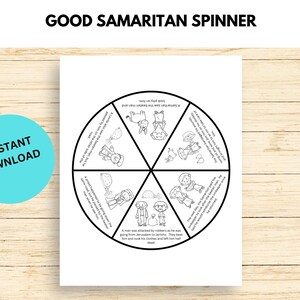 Good Samaritan Bible Story Activity, Sunday School Craft, Spinner ...