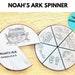 Noah's Ark Spinner, Noah's Ark Bible Story, Sunday School Craft ...