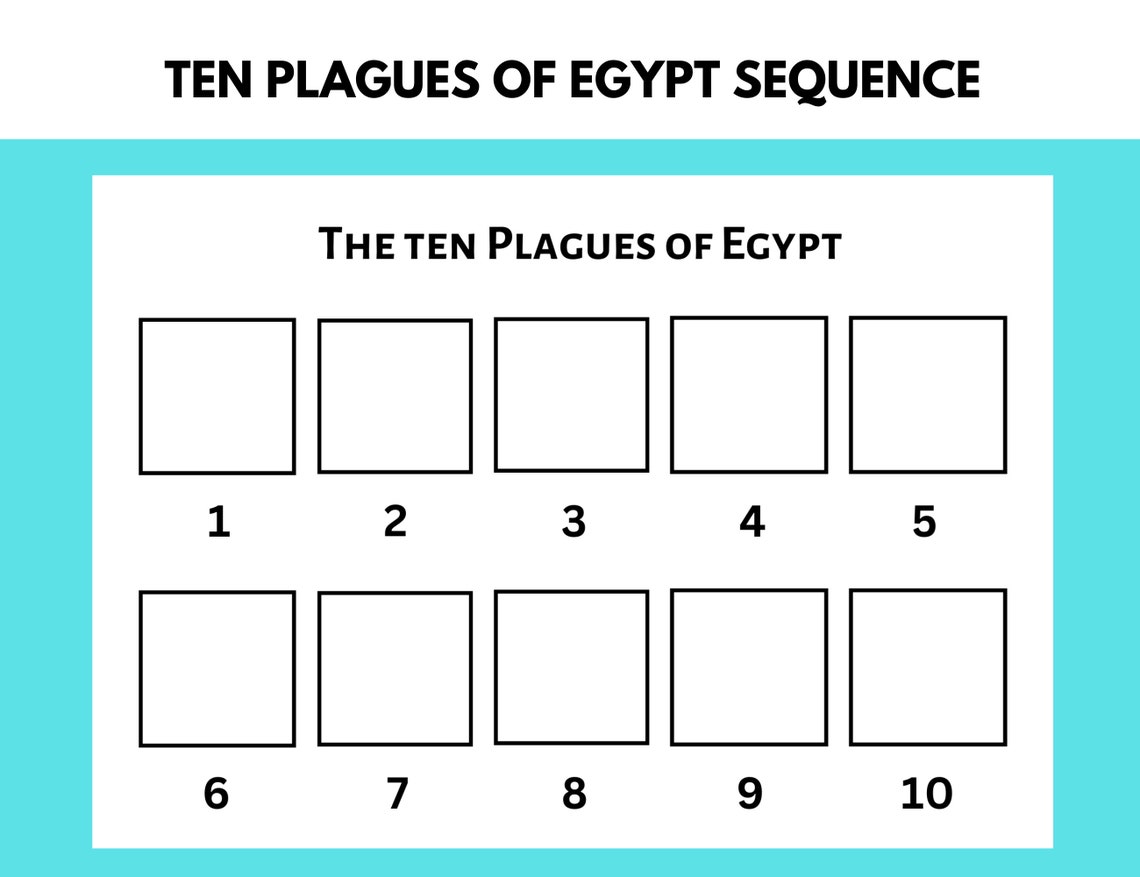 Plagues of Egypt Bible Story Activity, Sunday School Lesson, Ten ...