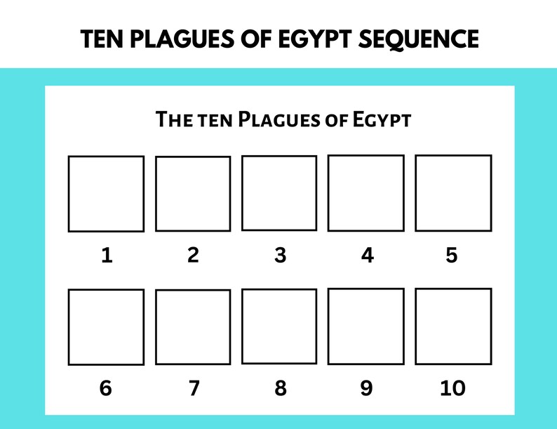 Plagues of Egypt Bible Story Activity, Sunday School Lesson, Ten ...