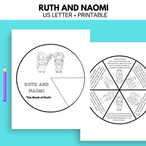 Ruth and Naomi Spinner, Bible Story Craft, Sunday School Lesson, Book ...