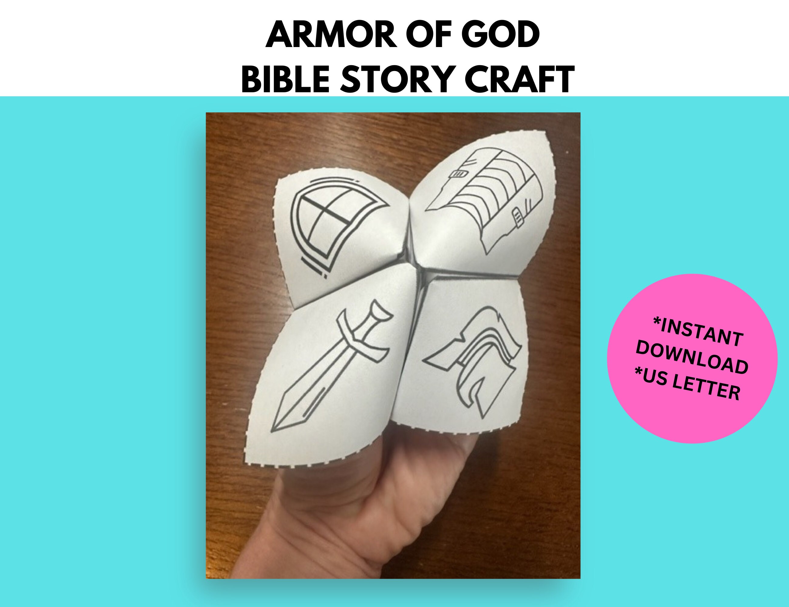 Armor of God Craft, Bible Story Activity, Sunday School Craft, Fortune ...