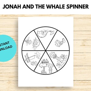 Jonah and the Whale Spinner, Jonah and the Whale Bible Story, Sunday ...