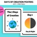 Days of Creation Posters, Sunday School Lesson, Classroom Posters ...