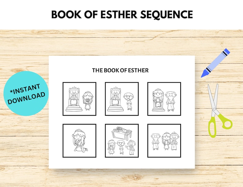 Book of Esther Craft, Esther Bible Story, Sunday School Craft, Vacation ...