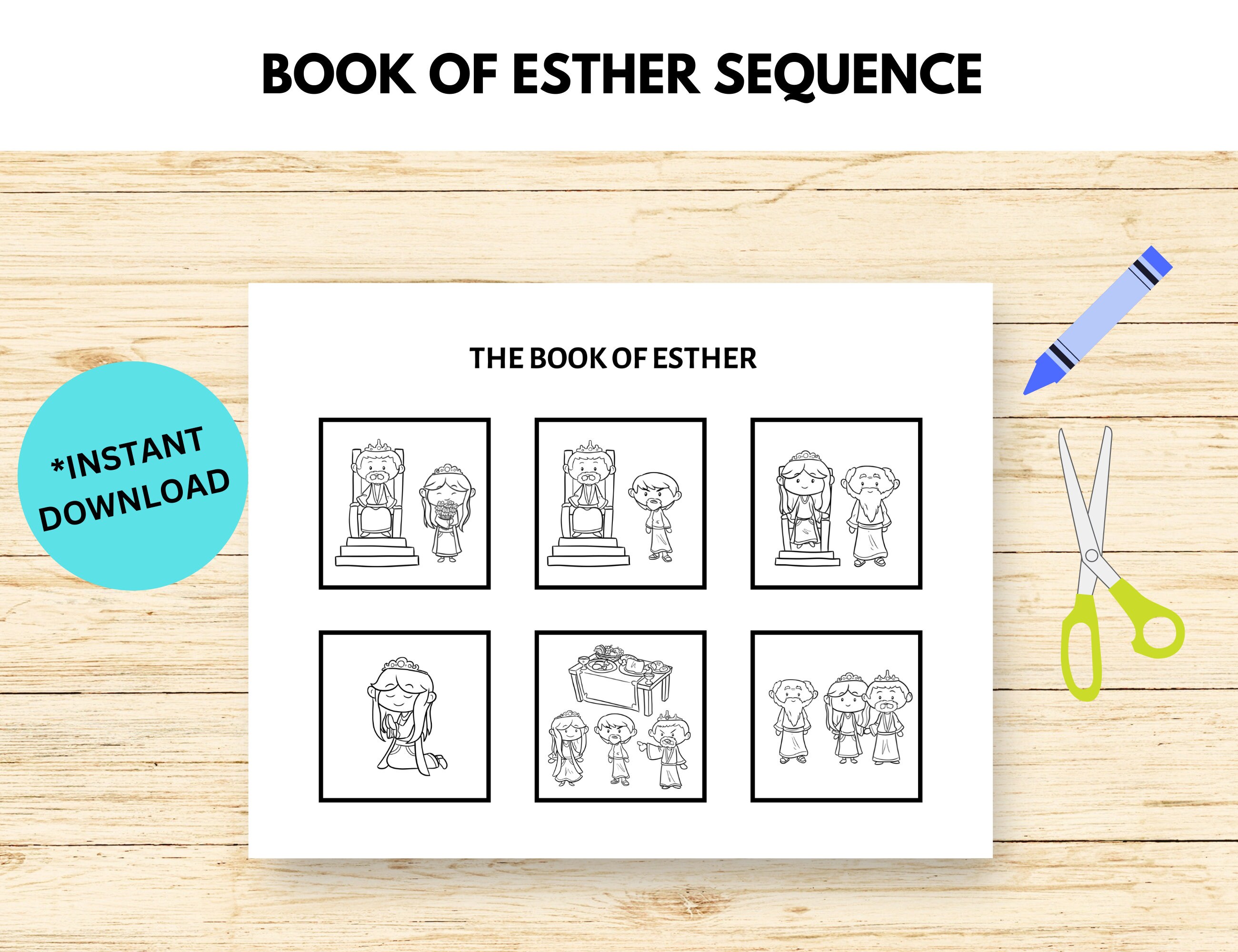 Book of Esther Craft, Esther Bible Story, Sunday School Craft, Vacation ...