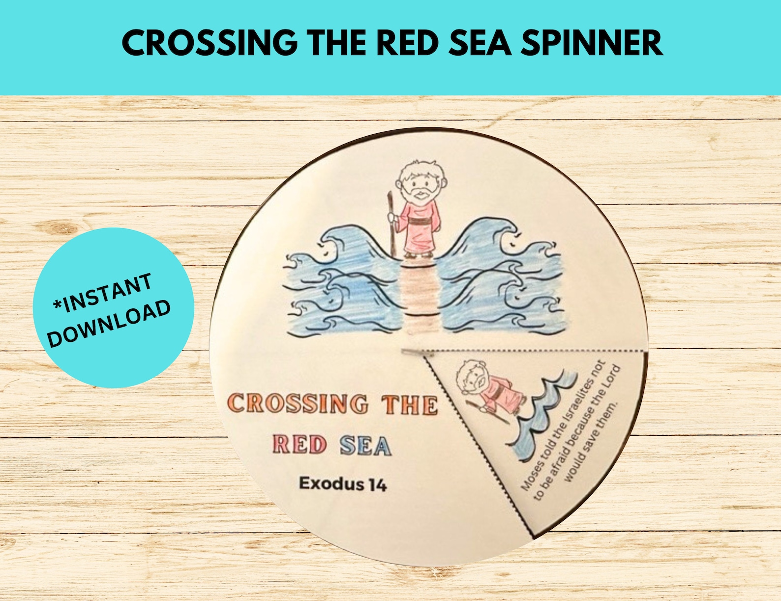 Crossing the Red Sea, Moses Parts the Red Sea Craft, Sunday School ...