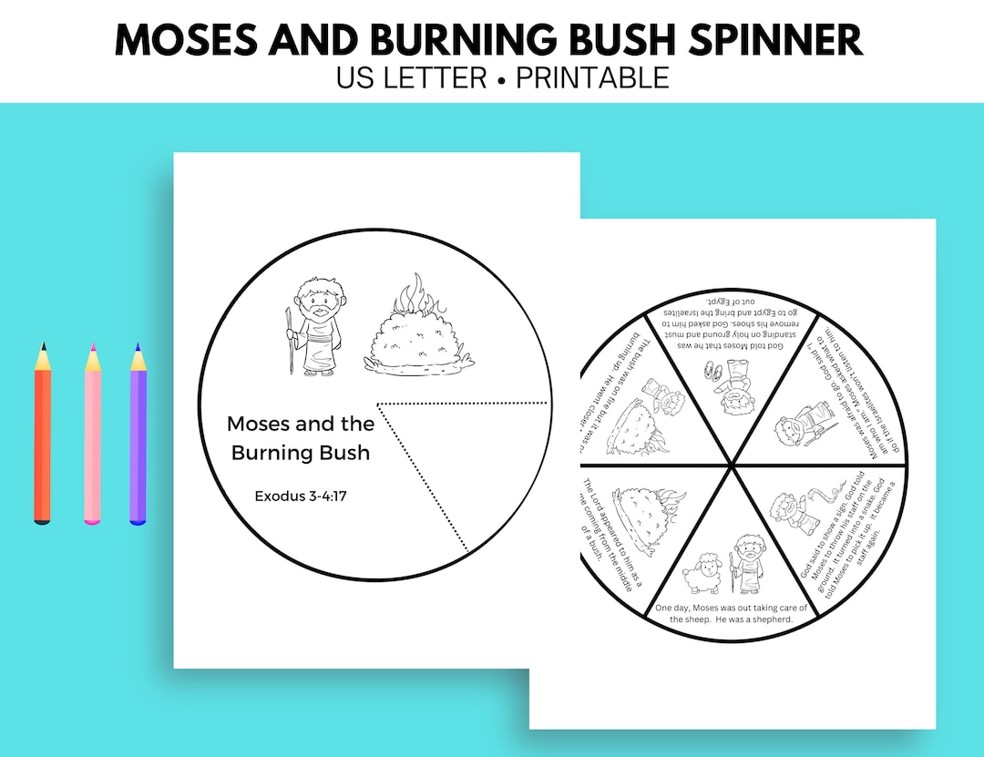 Moses and the Burning Bush Sunday School Craft, Bible Story Activity ...