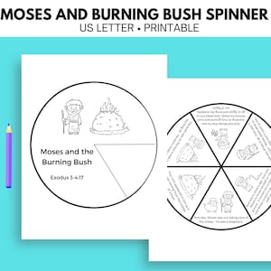 Moses and the Burning Bush Sunday School Craft, Bible Story Activity ...