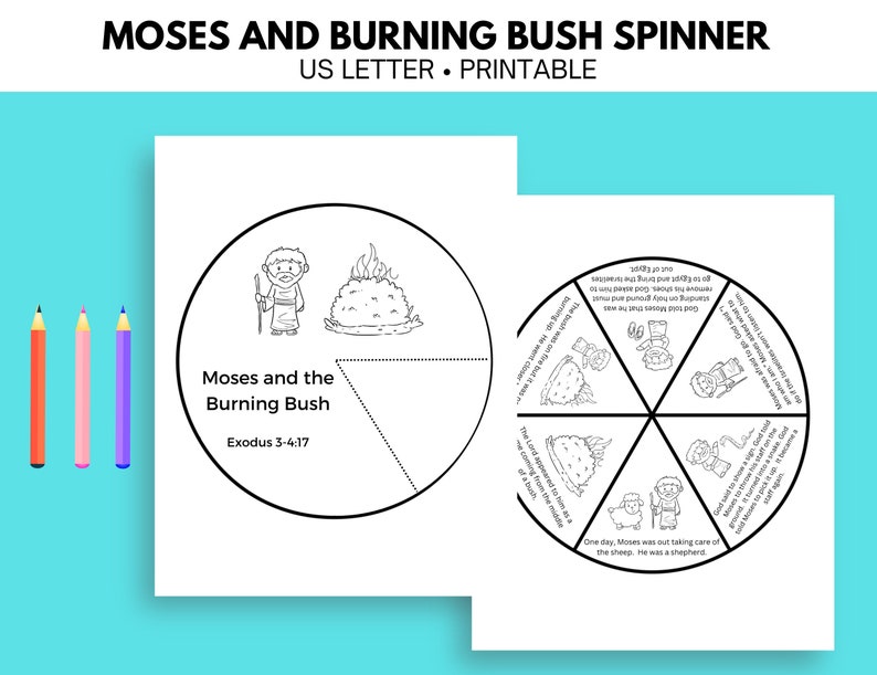 Moses and the Burning Bush Sunday School Craft, Bible Story Activity ...