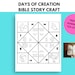 Days of Creation Bible Story Activity, Sunday School Craft, Fortune ...