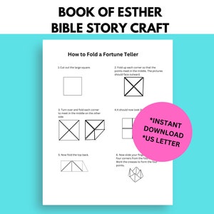 Book of Esther Bible Story Activity, Sunday School Craft, Fortune ...