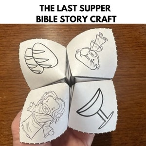Last Supper Craft, Bible Story Activity, Holy Week Printable, Sunday ...