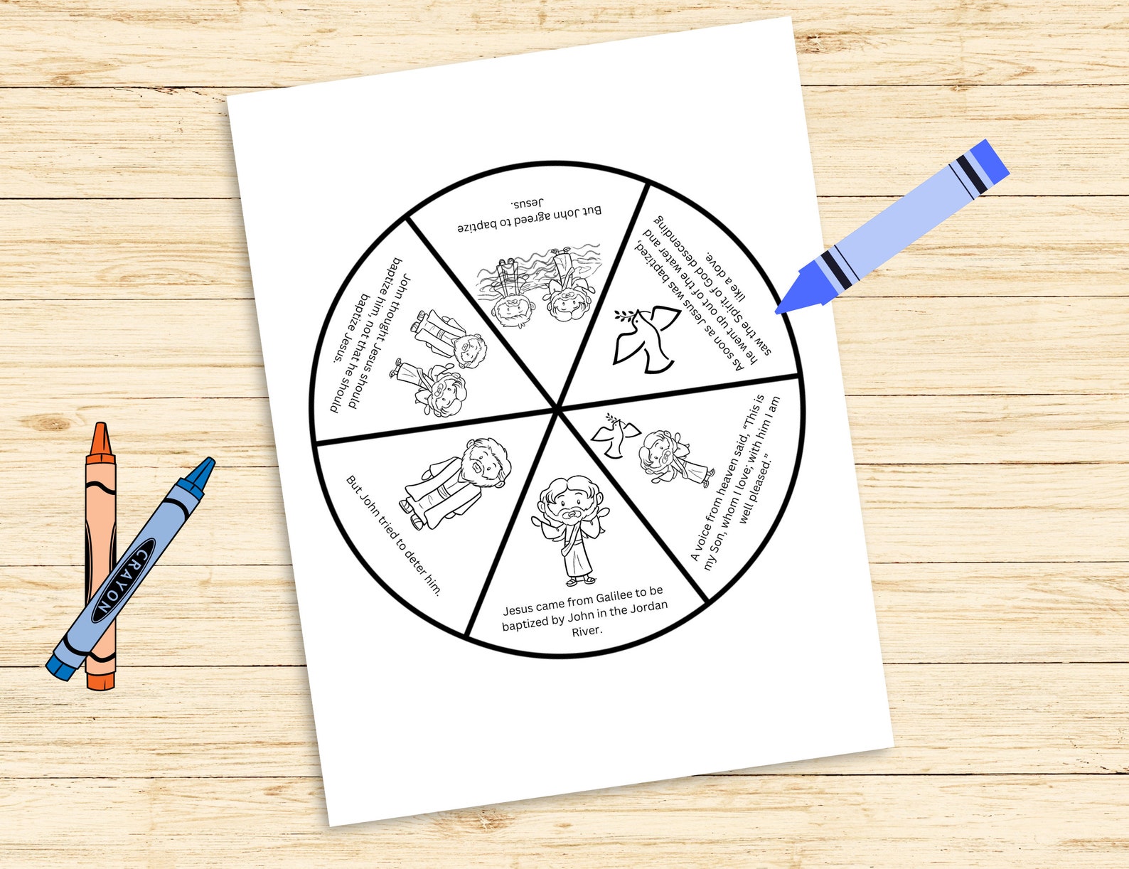 Jesus Baptism, John the Baptist Bible Story Activity, Sunday School ...