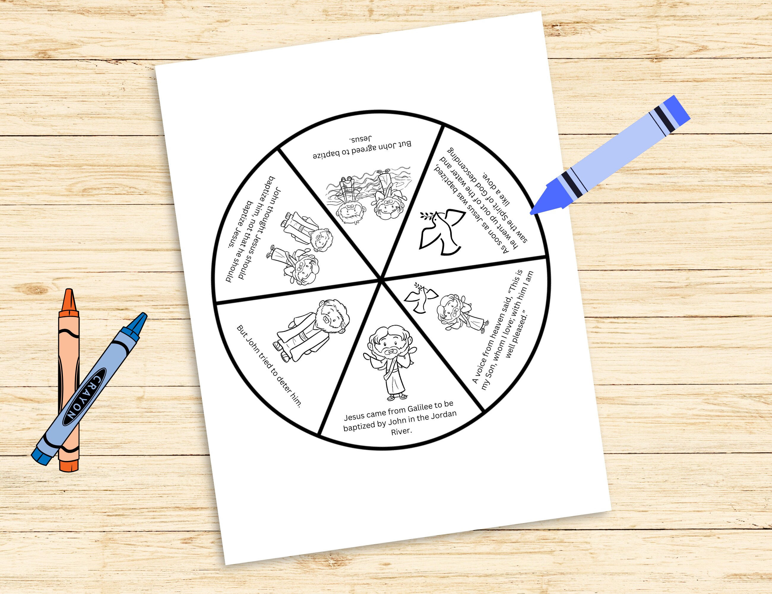 Jesus Baptism, John the Baptist Bible Story Activity, Sunday School ...
