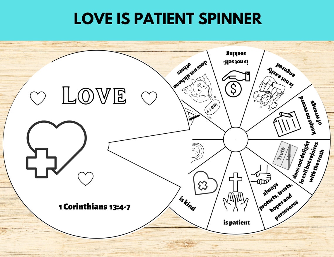 Love is Patient Sunday School Craft, 1 Corinthians 13 Bible Story ...