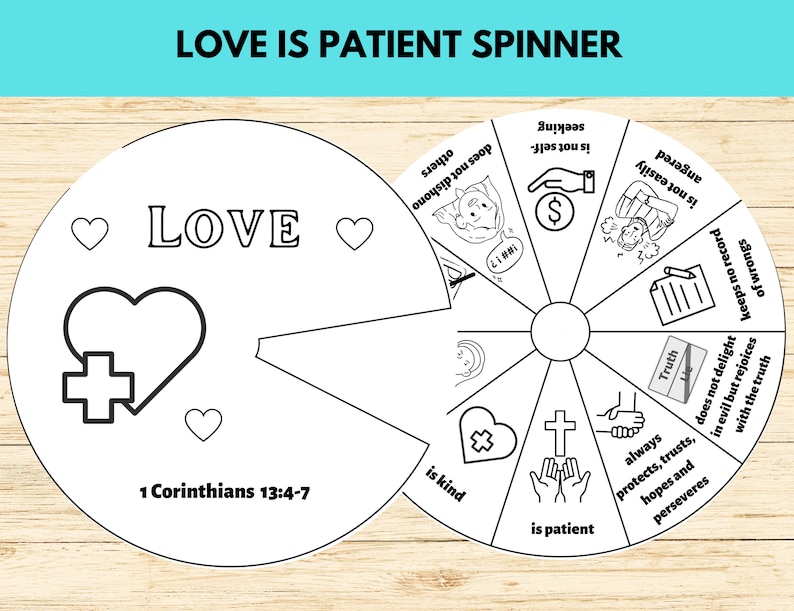 Love is Patient Sunday School Craft, 1 Corinthians 13 Bible Story ...