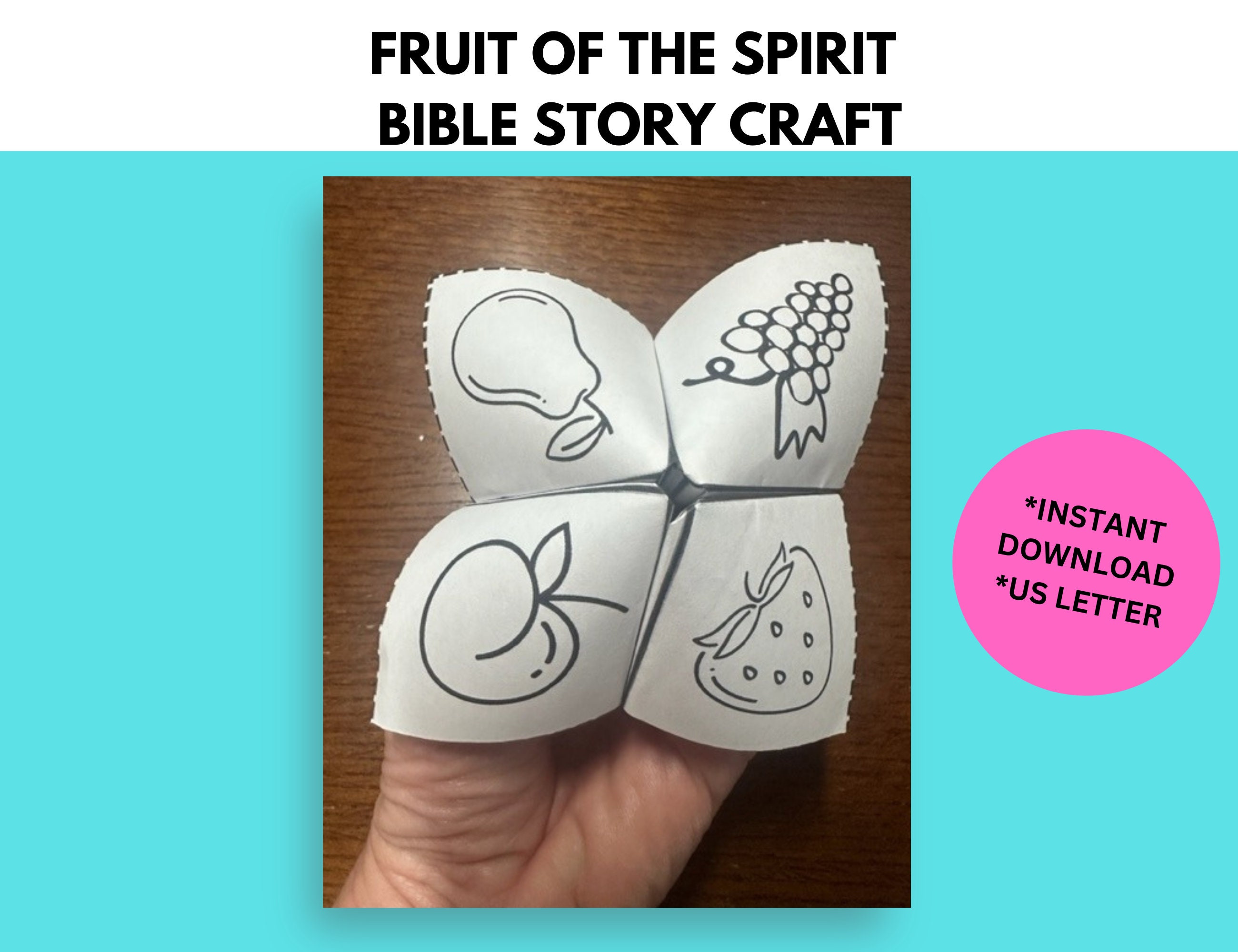 Fruit of the Spirit Printable, Fortune Teller, Cootie Catcher, Sunday ...