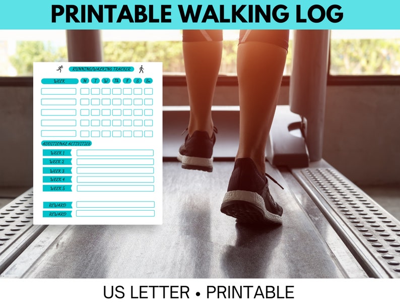 Walking Log, Running Log, Walking Tracker, Running Tracker, Fitness ...
