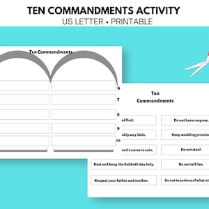 Ten Commandments Bible Story Activity, Ten Commandments Craft, Sunday ...