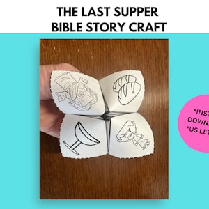 Last Supper Craft, Bible Story Activity, Holy Week Printable, Sunday ...