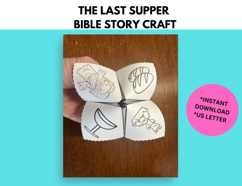 Last Supper Craft, Bible Story Activity, Holy Week Printable, Sunday ...