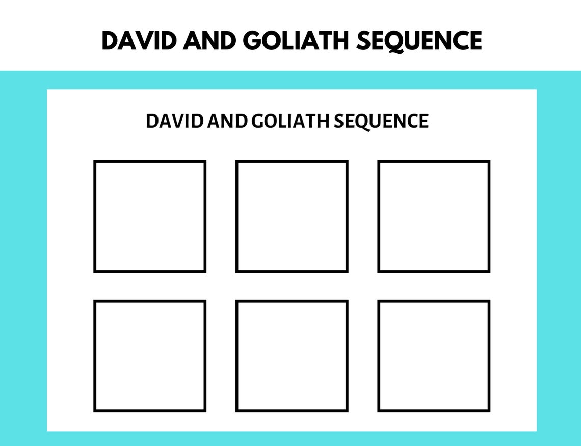 David and Goliath Craft, David and Goliath Bible Story, Sequence ...