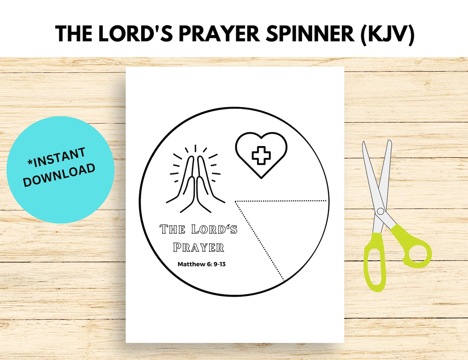 The Lord's Prayer Activity KJV, Sunday School Craft, Lord's Prayer ...