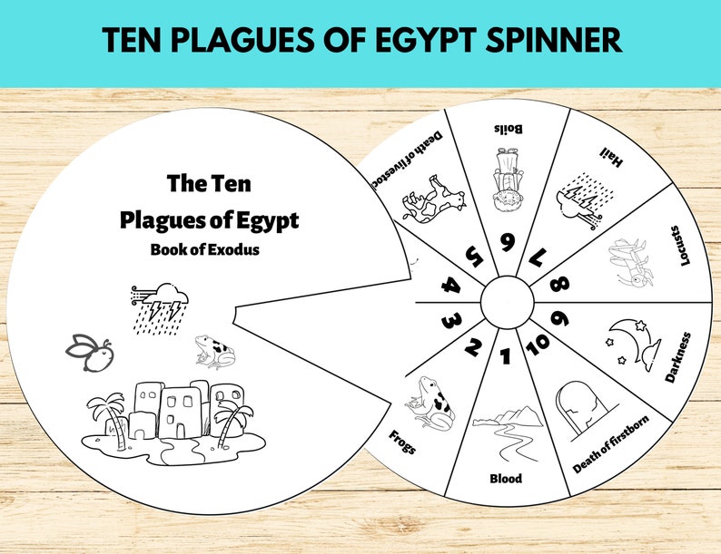 Plagues of Egypt Bible Story Activity, Sunday School Lesson, Ten ...