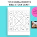 Ten Commandments Bible Story Activity, Sunday School Craft, Fortune ...