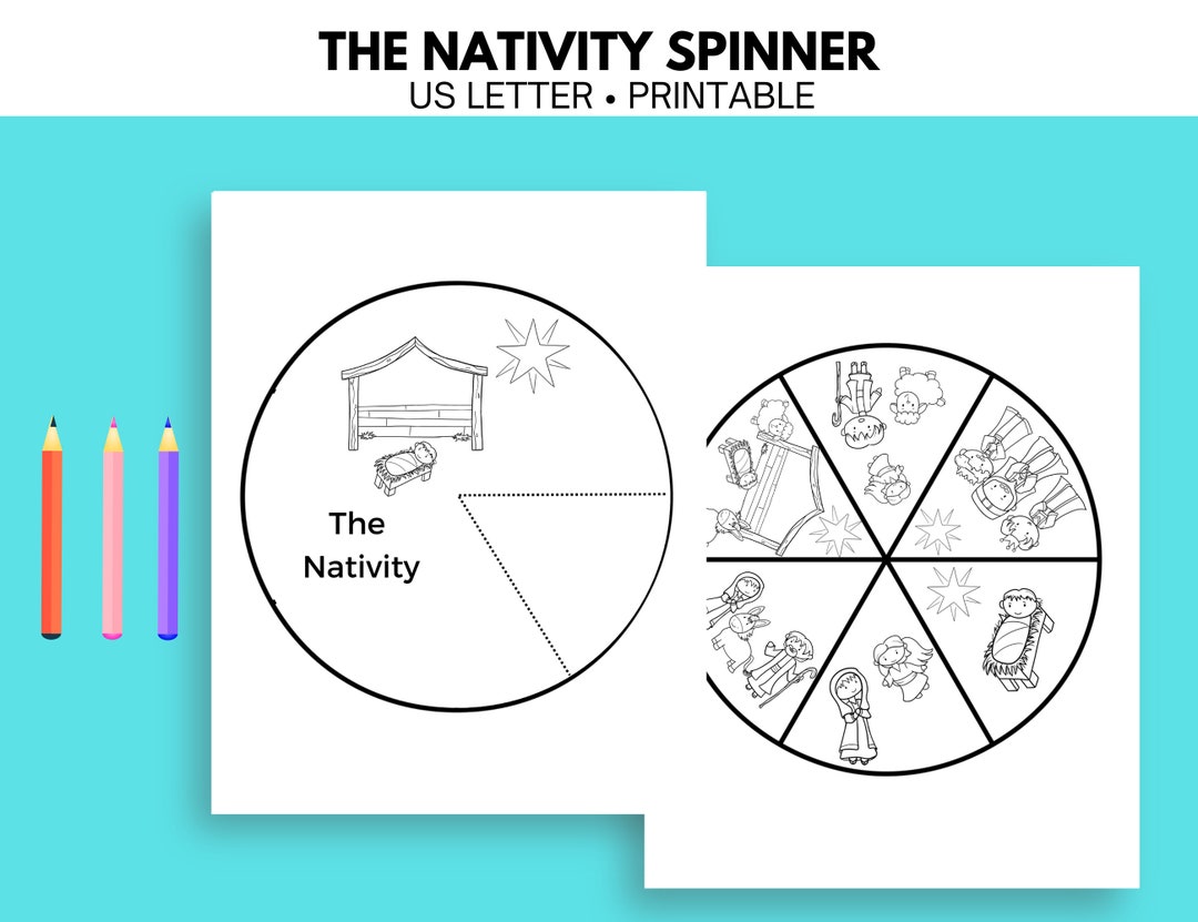Christmas Nativity Spinner, Christmas Nativity Bible Story, Sunday ...