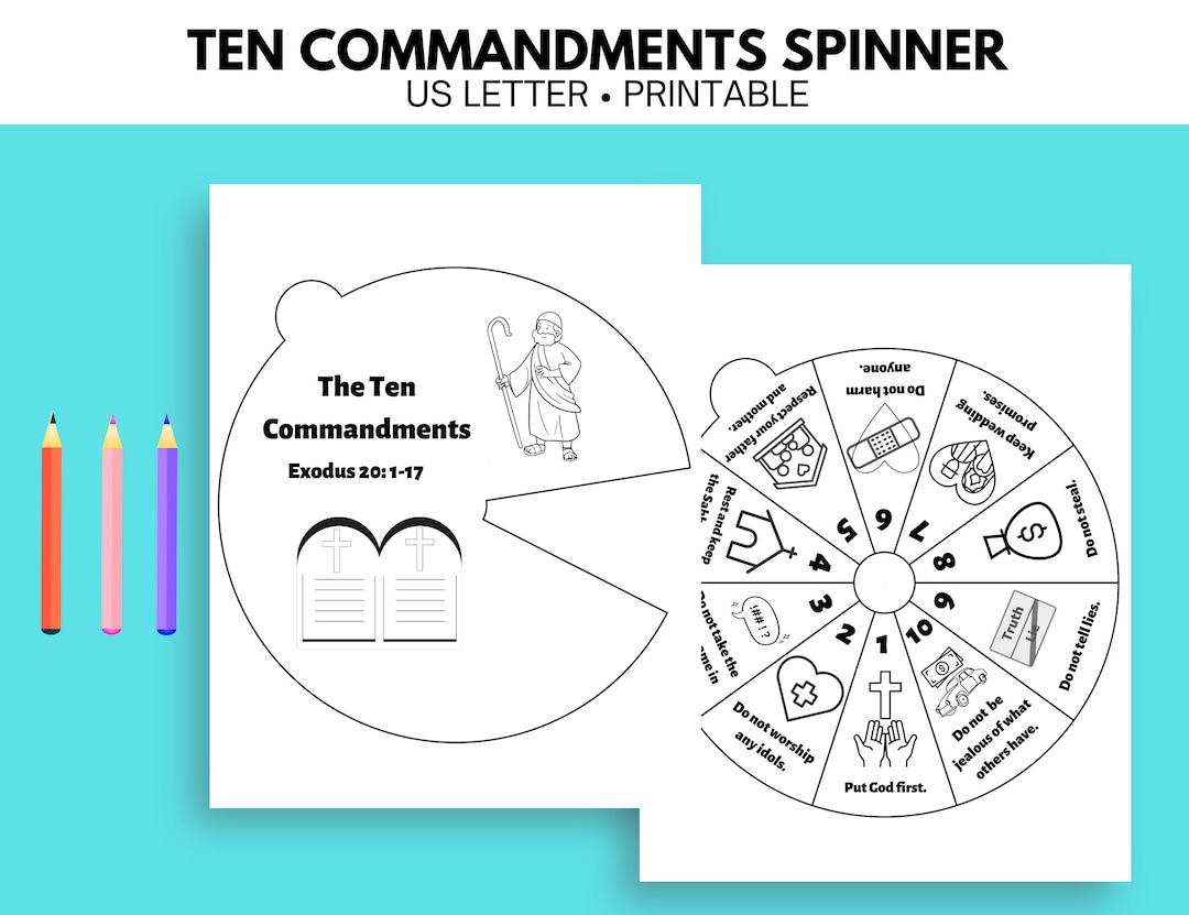 Ten Commandments Bible Story Activity, Sunday School Craft, Ten ...