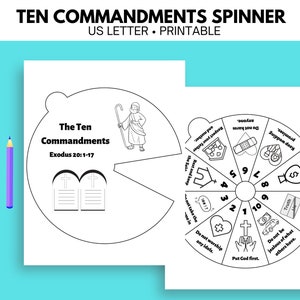 Ten Commandments Bible Story Activity, Sunday School Craft, Ten ...