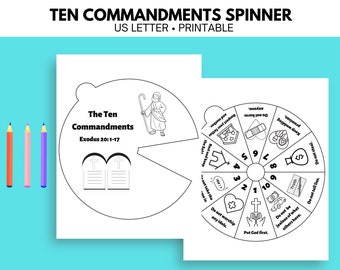 The Ten Commandments Printable, Sunday School Craft, Bible Story ...
