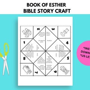 Book of Esther Bible Story Activity, Sunday School Craft, Fortune ...