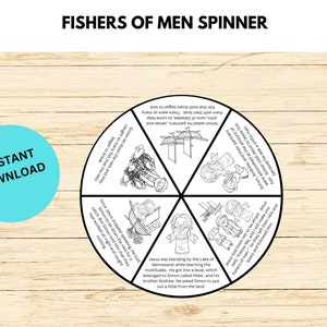 Fishers of Men Bible Story Activity, Sunday School Craft, Printable ...