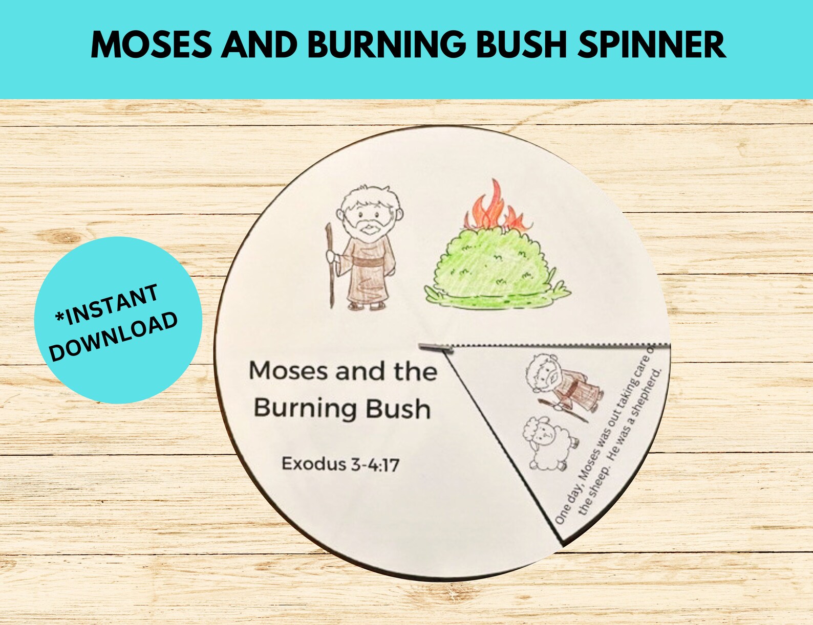 Moses and the Burning Bush Sunday School Craft, Bible Story Activity ...