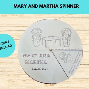 Mary and Martha Bible Story Activity, Sunday School Craft, Printable ...