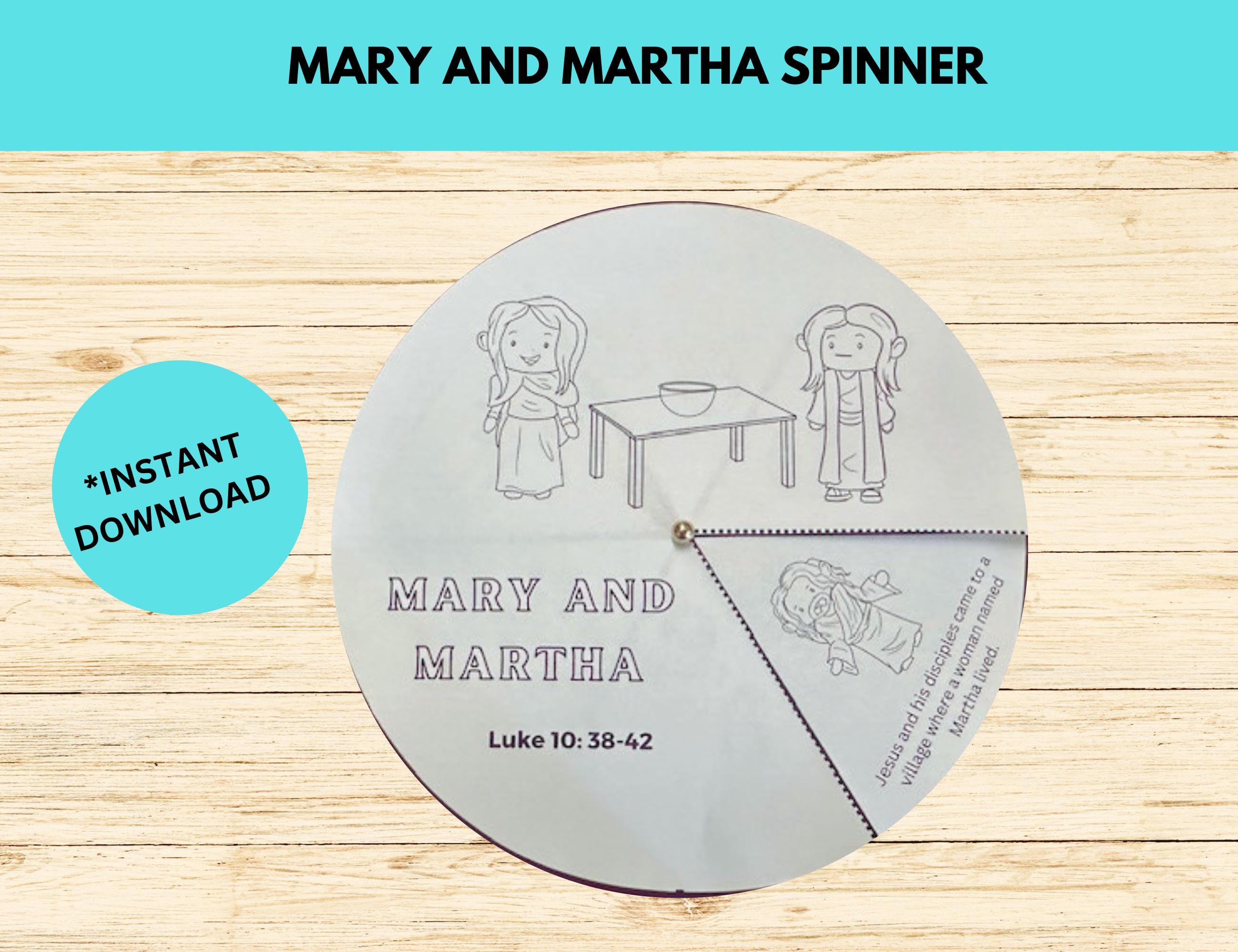 Mary and Martha Bible Story Activity, Sunday School Craft, Printable ...