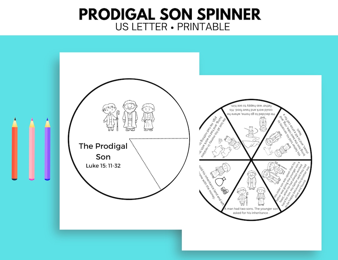 Prodigal Son Spinner, Prodigal Son Bible Story, Sunday School Craft ...