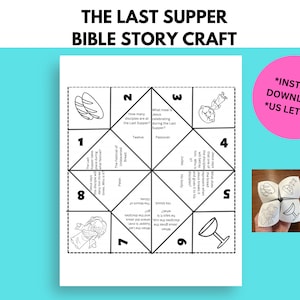 Last Supper Craft, Bible Story Activity, Holy Week Printable, Sunday ...