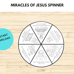 Jesus Miracles Sunday School Craft, Bible Story Activity, Printable ...