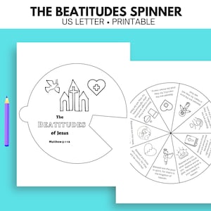 The Beatitudes Bible Story Activity, Sunday School Craft, Beatitudes ...