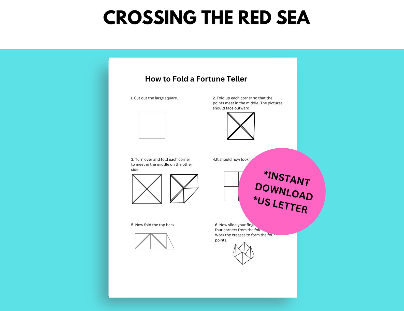 Crossing the Red Sea, Moses Parts the Red Sea Craft, Fortune Teller ...