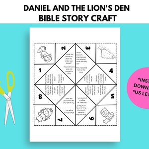 Daniel and the Lions Den Bible Story Activity, Sunday School Craft ...