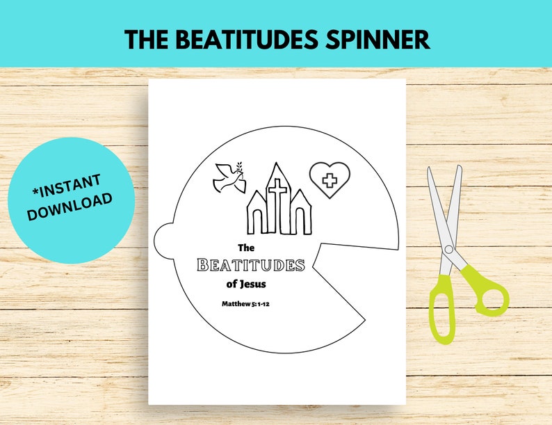 The Beatitudes Bible Story Activity, Sunday School Craft, Beatitudes ...