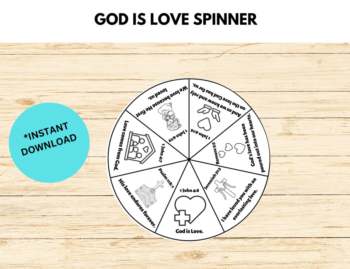 Gods Love Bible Story Activity, Sunday School Craft, Scripture Activity ...