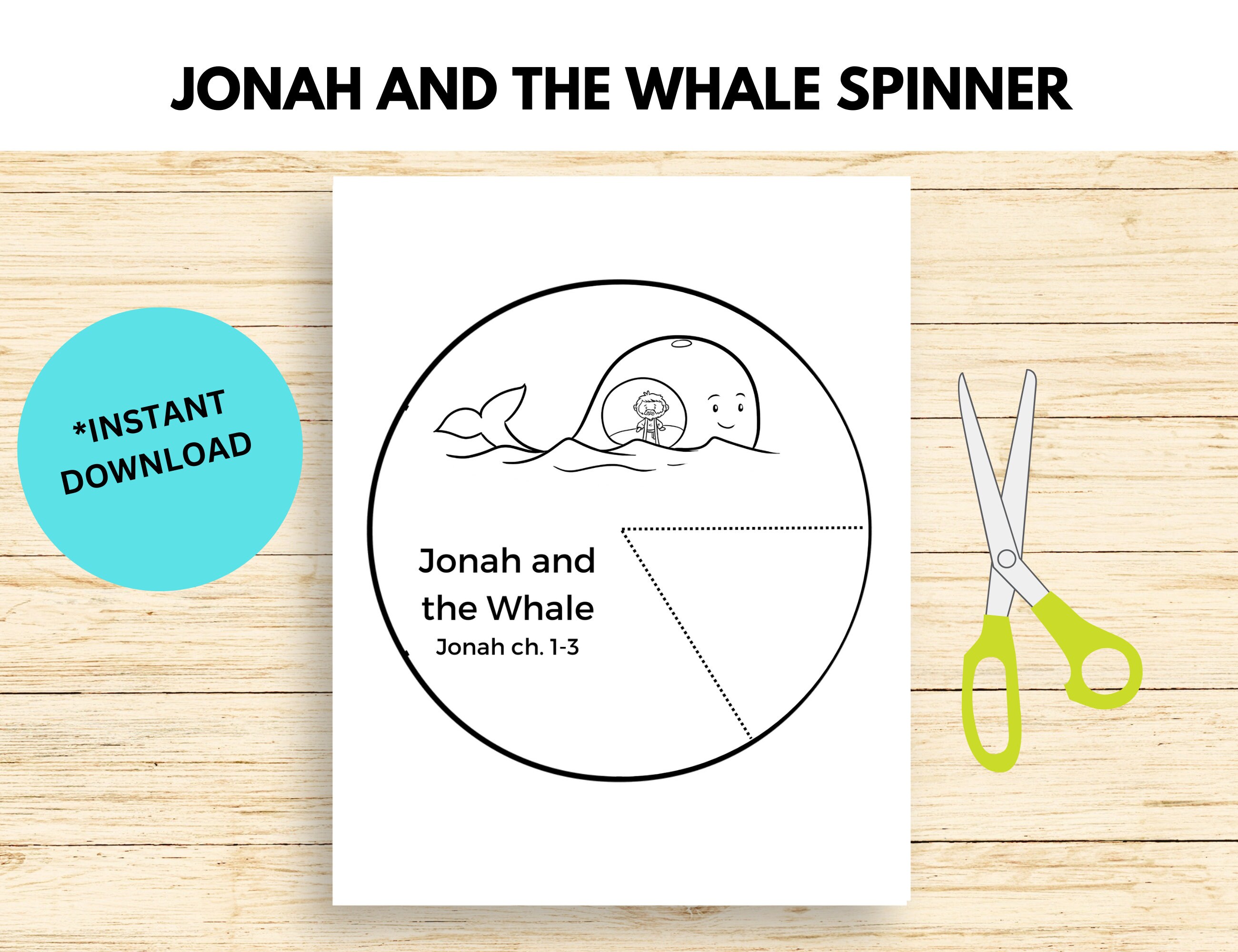 Jonah and the Whale Spinner, Jonah and the Whale Bible Story, Sunday ...